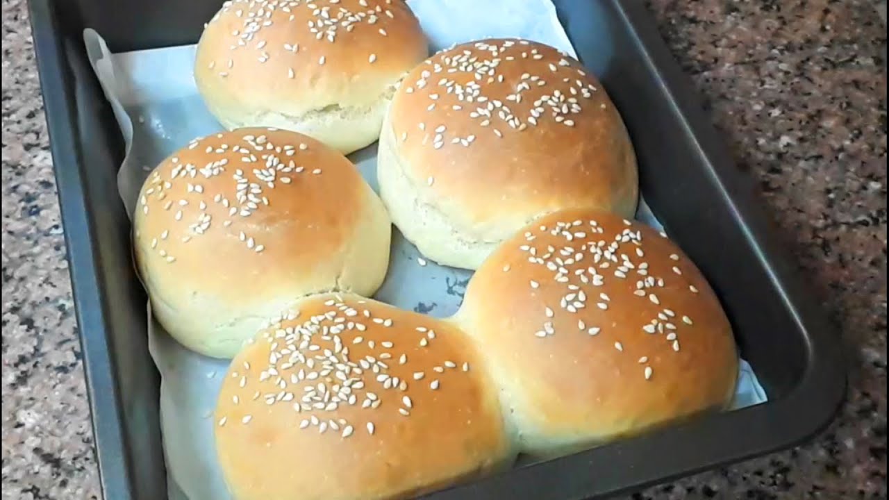 Eggless Burger Bun/Homemade Burger Bun//soft Buns - YouTube