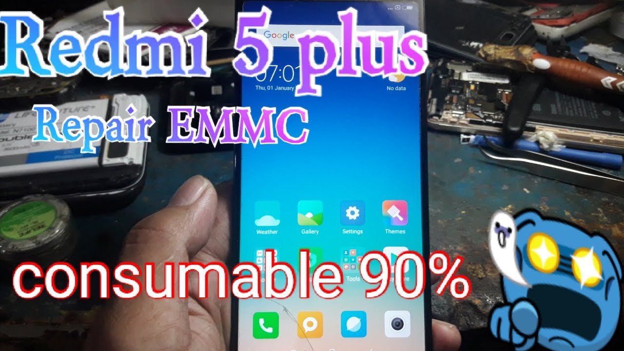 Redmi 5 Plus (Vince) Repair EMMC - fix Botloop - |emmc consumable 90% ...