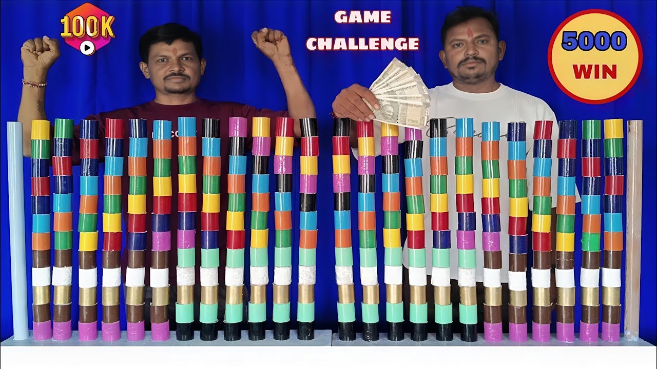 Top 11 Colour Cylinders Matching Puzzle Game Challenge videos| Indoor ...