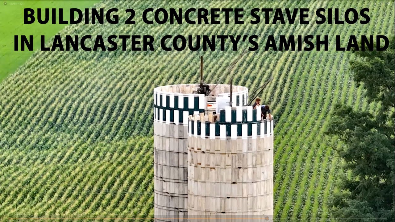 Concrete Stave Silos Built in Lancaster County's AMISH LAND - YouTube
