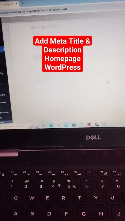 How To Add Meta Title & Description Homepage WordPress #shorts #metadescription #wordpressseo # ...