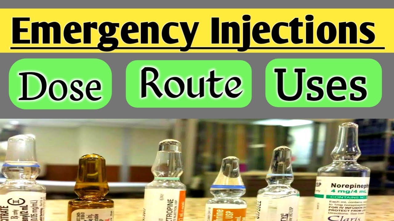 Emergency Injections || Emergency Drugs || medicines used in emergency ...