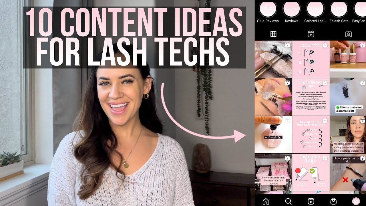 10 Content Ideas For Lash Techs | What To Post On Social Media | - YouTube