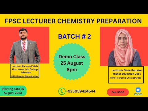 FPSC Lecturer Chemistry Test Preparation | FPSC Chemistry | FPSC ...