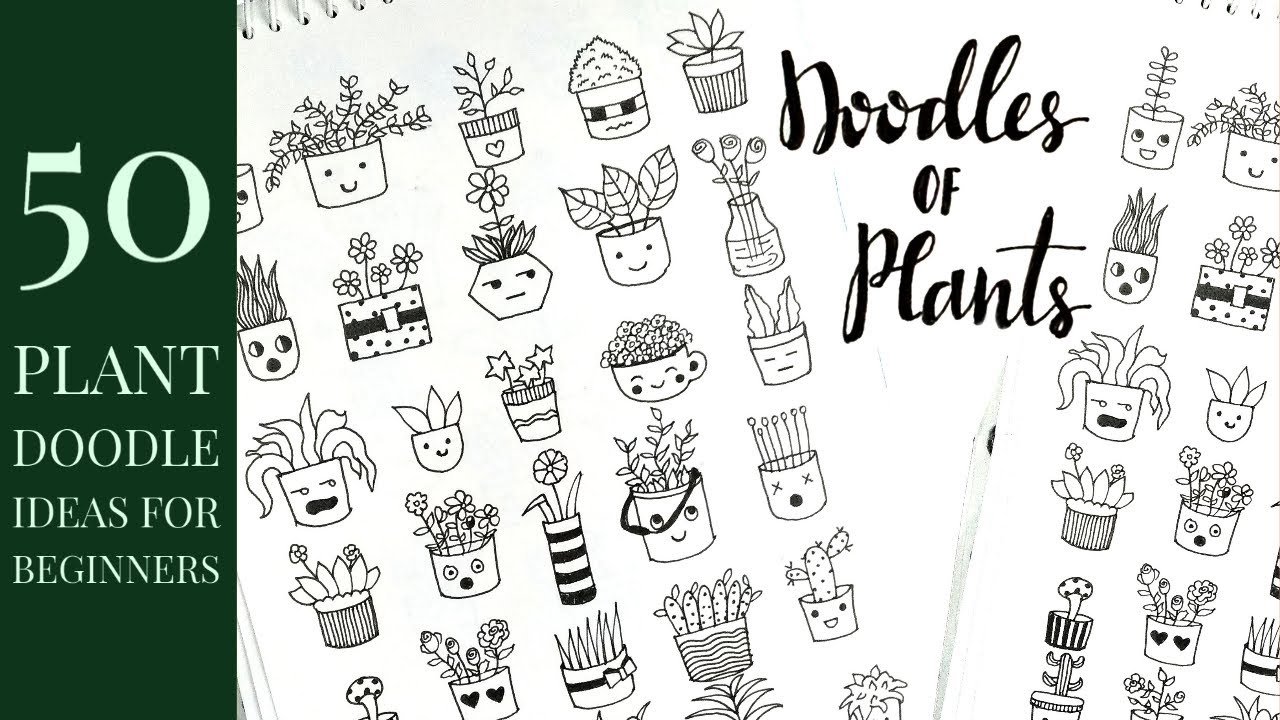 50 Plant Doodles For Beginners | AnkieDoodles | Doodles for Journal and ...