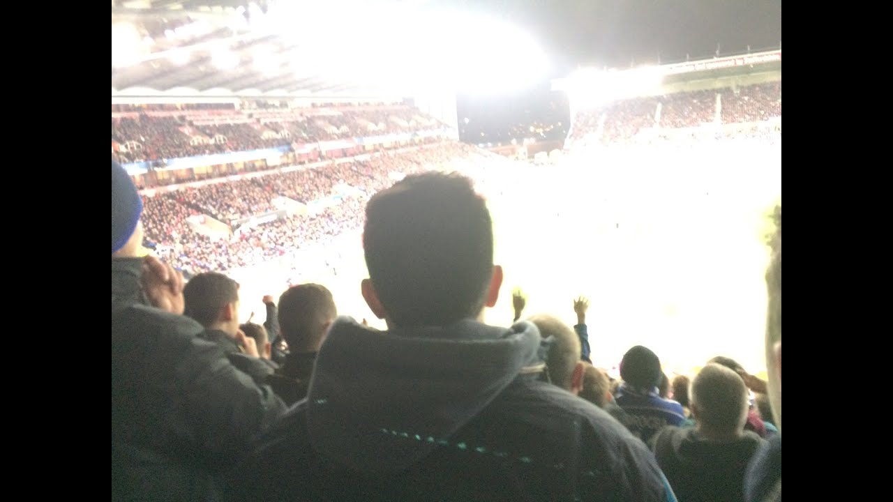 Chelsea fans at Stoke-Away Days - YouTube