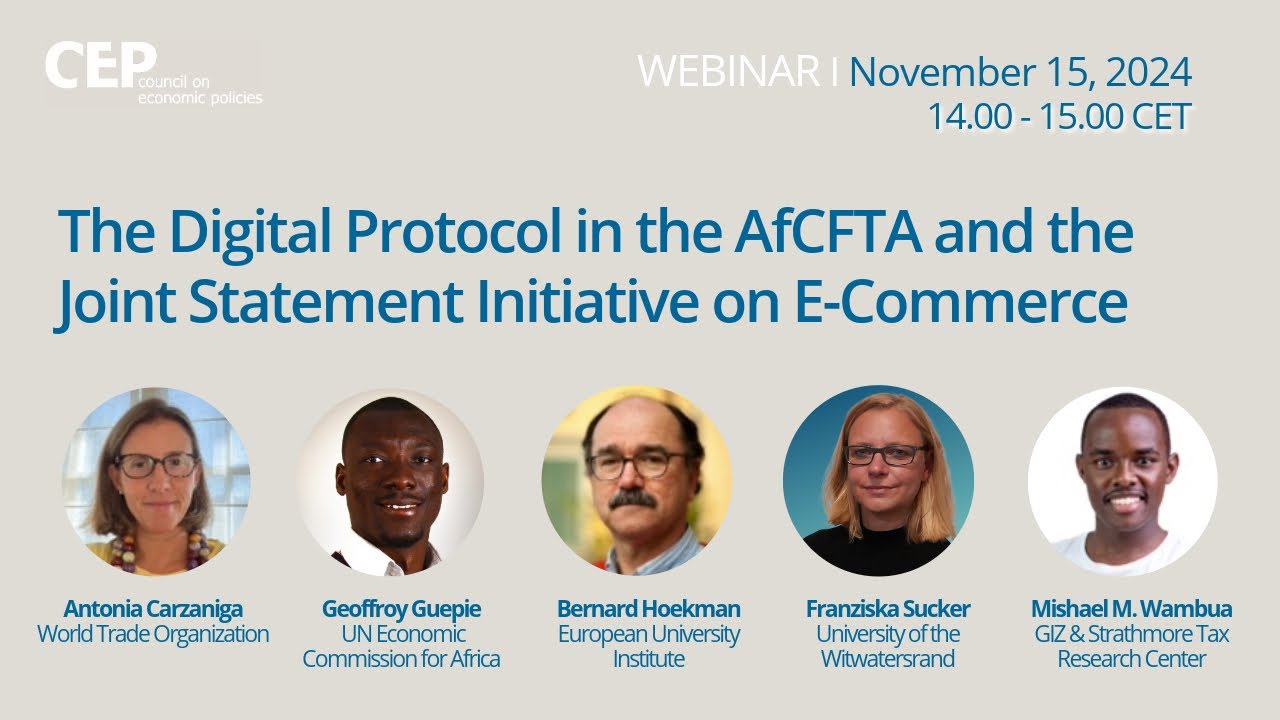 The Digital Protocol in the AfCFTA and the JSI on E-Commerce - YouTube