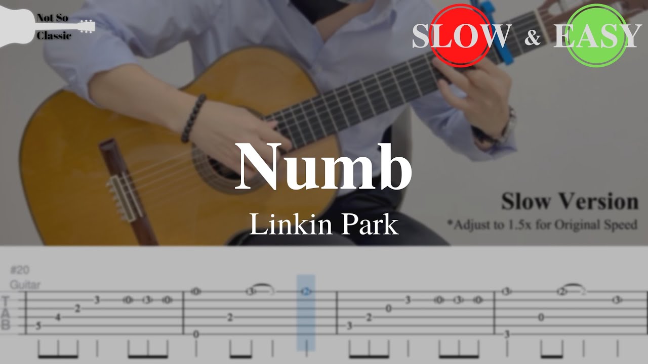 Numb - Linkin Park | Fingerstyle Guitar TAB (Slow & Easy) | Learn in 5 ...