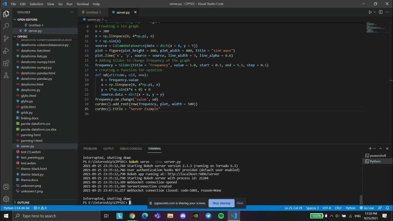 Bokeh- Server Implementation - YouTube
