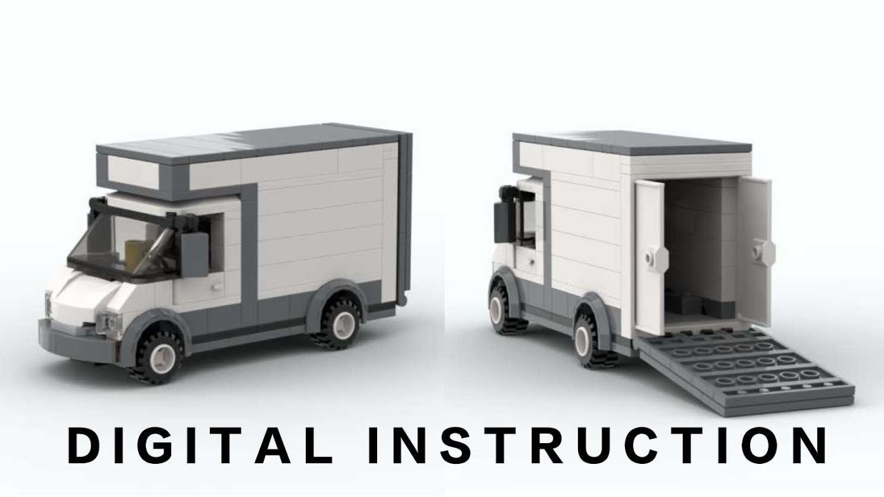 How to build a Lego Moving Truck (MOC) | Digital Instruction - YouTube