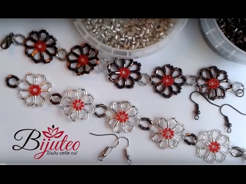 Flower Bugle Beads Earings - Tutorial || DIY Daisy Chain - YouTube