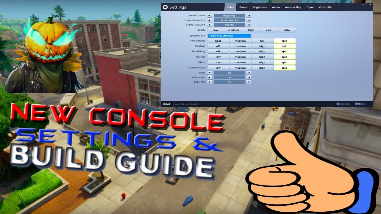 Fortnite Battle Royale Console Settings and Build Guide - YouTube