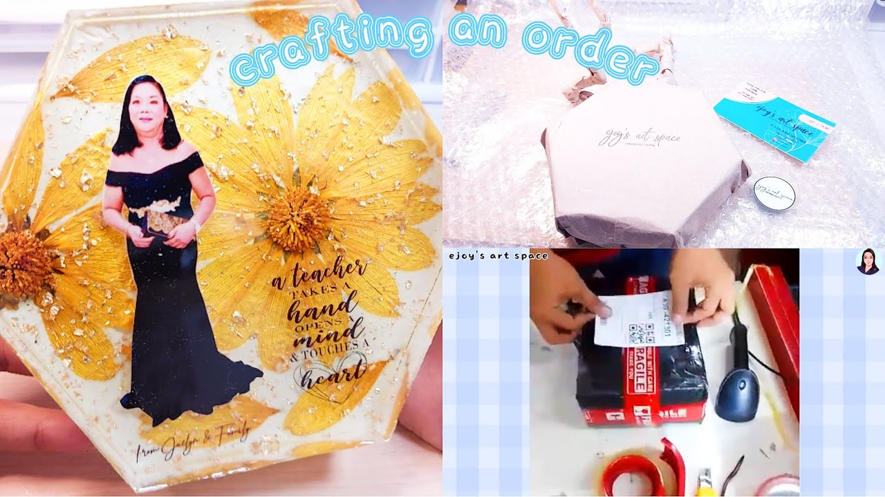 crafting, packaging & shipping a resin gift for a retiring teacher ...