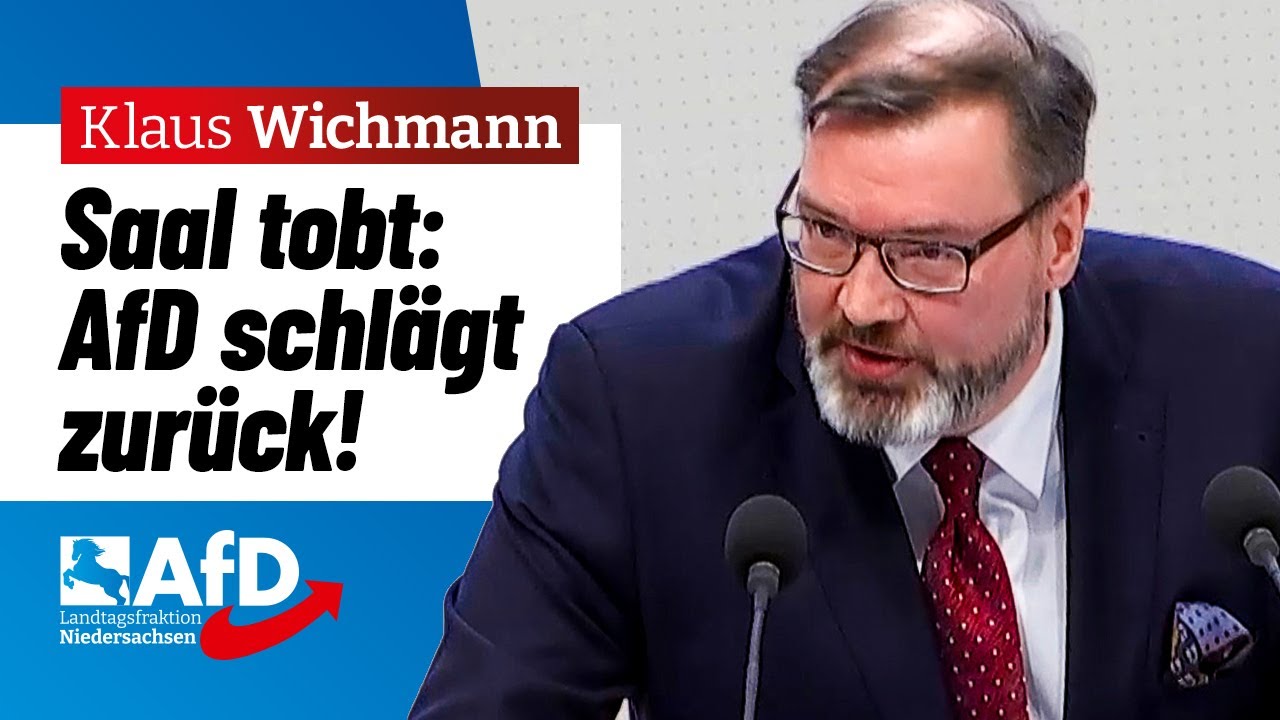 AfD schlägt zurück, Saal tobt! – Klaus Wichmann (AfD) - YouTube