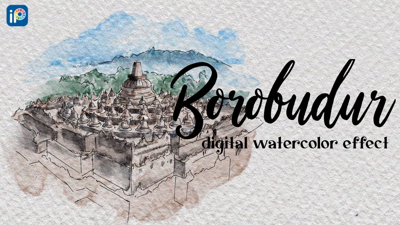 [SPEEDPAINT] Draw BOROBUDUR using Ibis Paint | Digital Watercolor ...