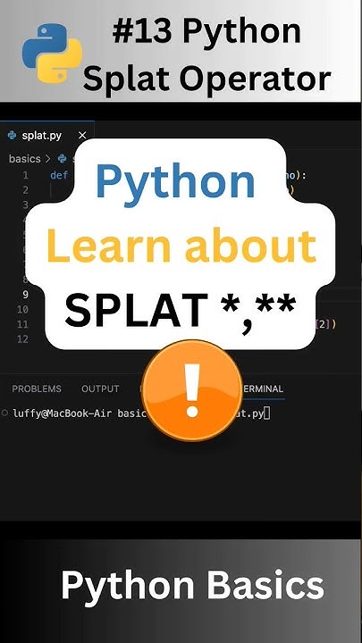 #13 Splat Operator Python #shorts #programming #python #viral - YouTube