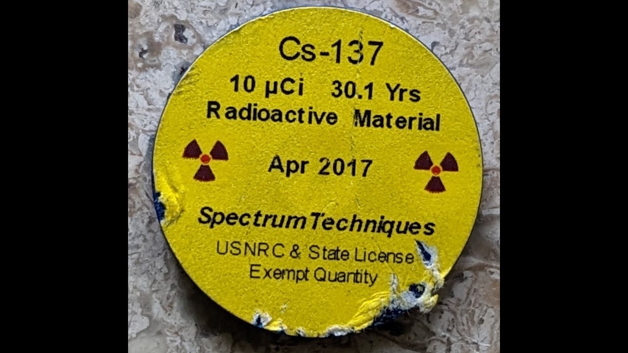Radioactive decay Caesium-137 Disintegration totals w/ audio slow RA ...