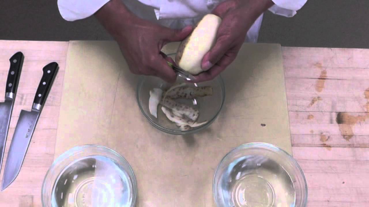 How to peel a potato - Basic knife skills - Cooking Classes - YouTube