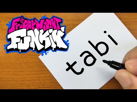 How to turn words TABI（Friday Night Funkin' mod）into a cartoon - How to ...