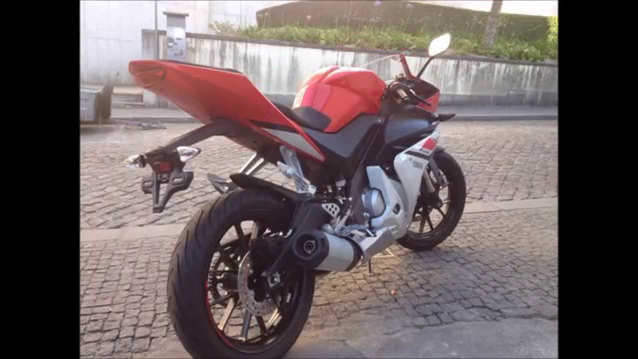 Yamaha R-125 RED RACING (2015-ABS) 1'ST in Portugal - YouTube