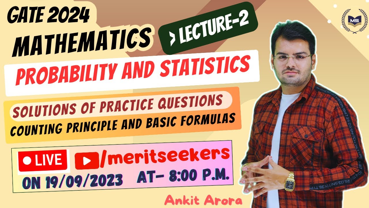 LECTURE 2 | PRACTICE QUESTIONS COUNTING PRINCIPLE | PROBABILITY AND ...