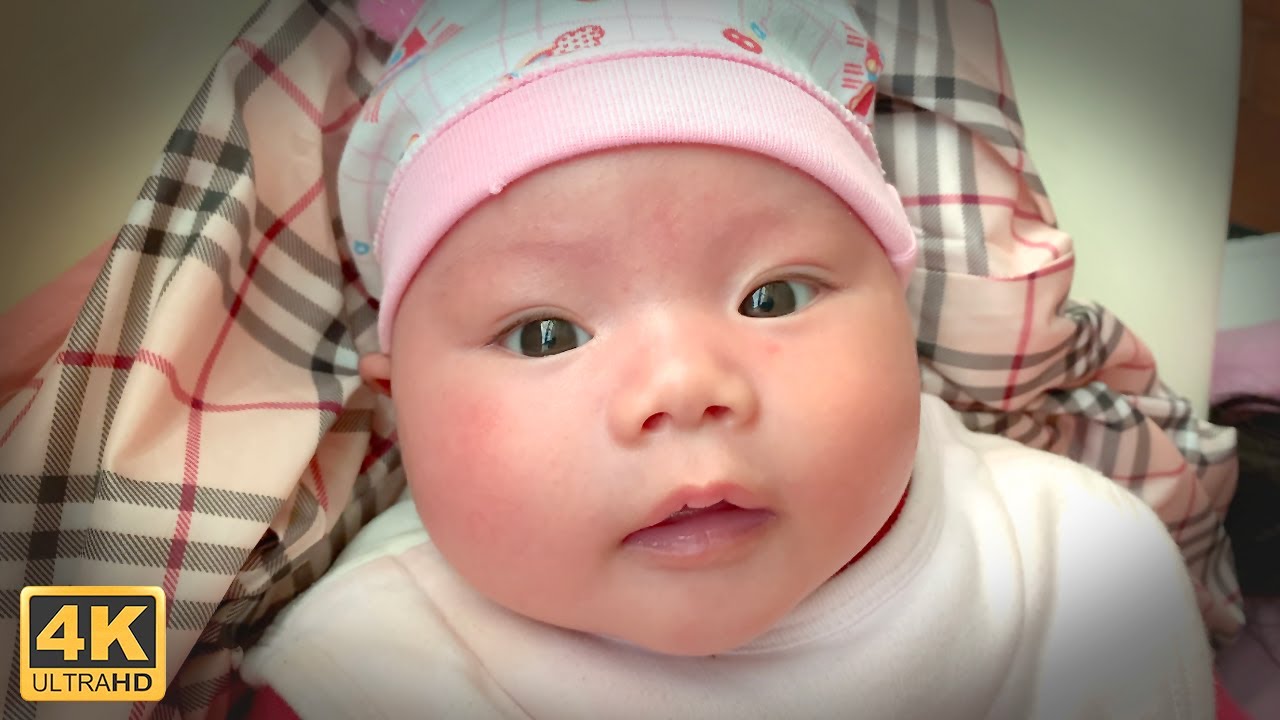 Affectionate Baby Cherry Nguyen 42 Days Old - YouTube