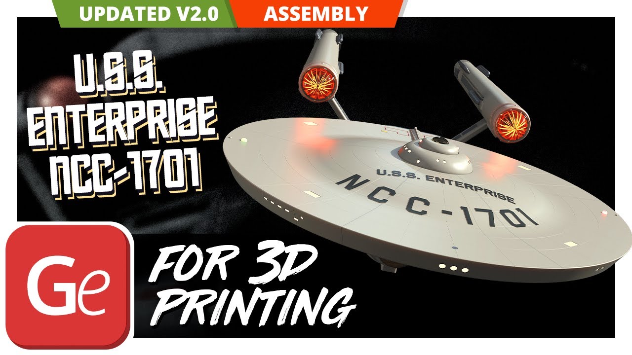 USS Enterprise NCC-1701 3D Printing Model Version 2.0 | Assembly by ...