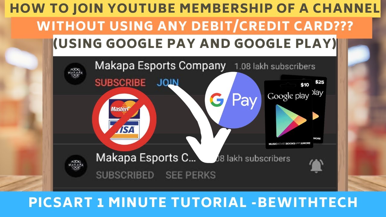 How to join YouTube membership of a channel without any debit/credit ...