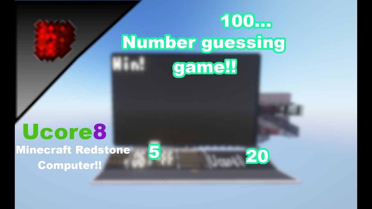 Ucore8 - Minecraft Redstone Computer | number guessing game!! - YouTube