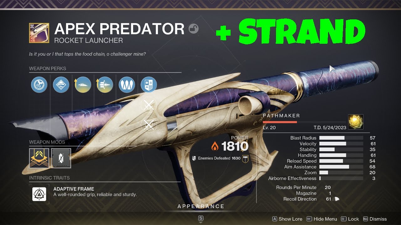 Slideways Rocket + Strand Hunter DPS Rotation (Destiny 2) - YouTube