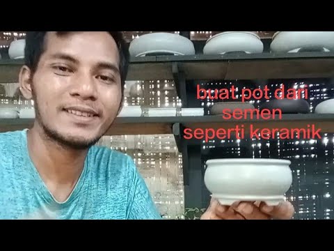 cara buat pot bonsai seperti keramik