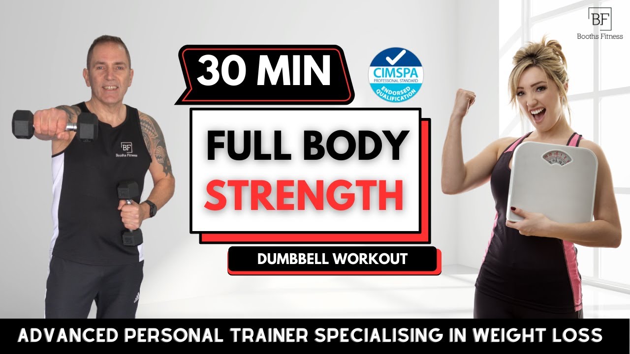 30 min FULL BODY STRENGTH WORKOUT | With Dumbbells | STENGTHEN and ...