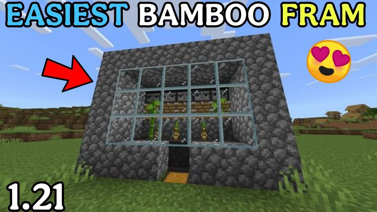 Easiest Automatic Bamboo Fram Minecraft Bedrock 1.21 Simple Starter ...