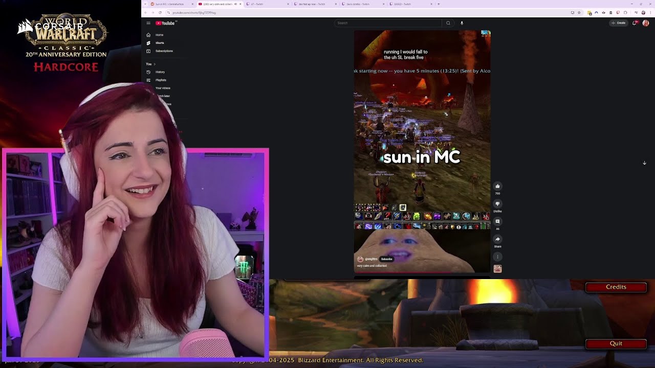 Sunglitters PANIC COMPILATION! | First Molten Core Raid | OnlyFangs Classic Hardcore - YouTube