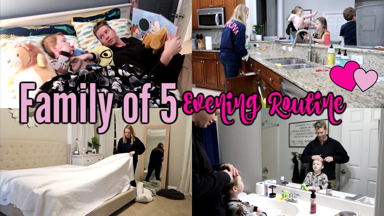 EVENING ROUTINE | FAMILY OF 5 - YouTube