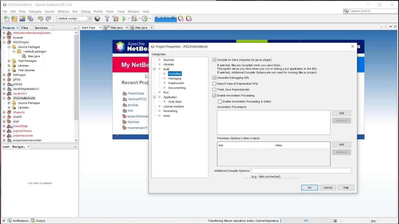JavaFX Tutorial - Setting up Apache Netbeans 12 and JavaFX 23 - YouTube
