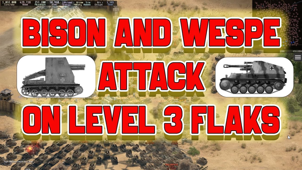 Bison and Wespe Attack l Desert Order RTS Base Attack by Wespe and ...