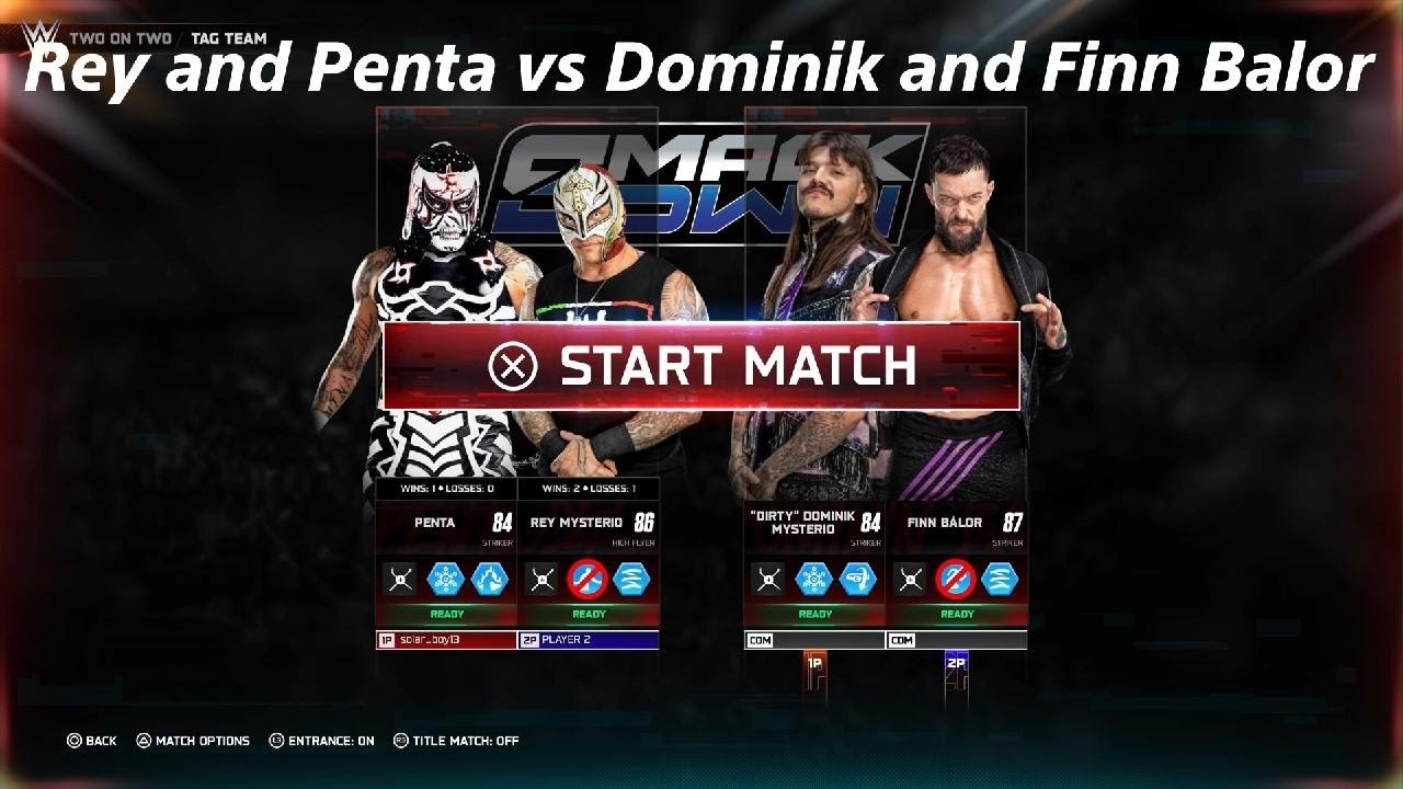 Rey Mysterio and Penta vs Finn Balor and Dominik Mysterio ...