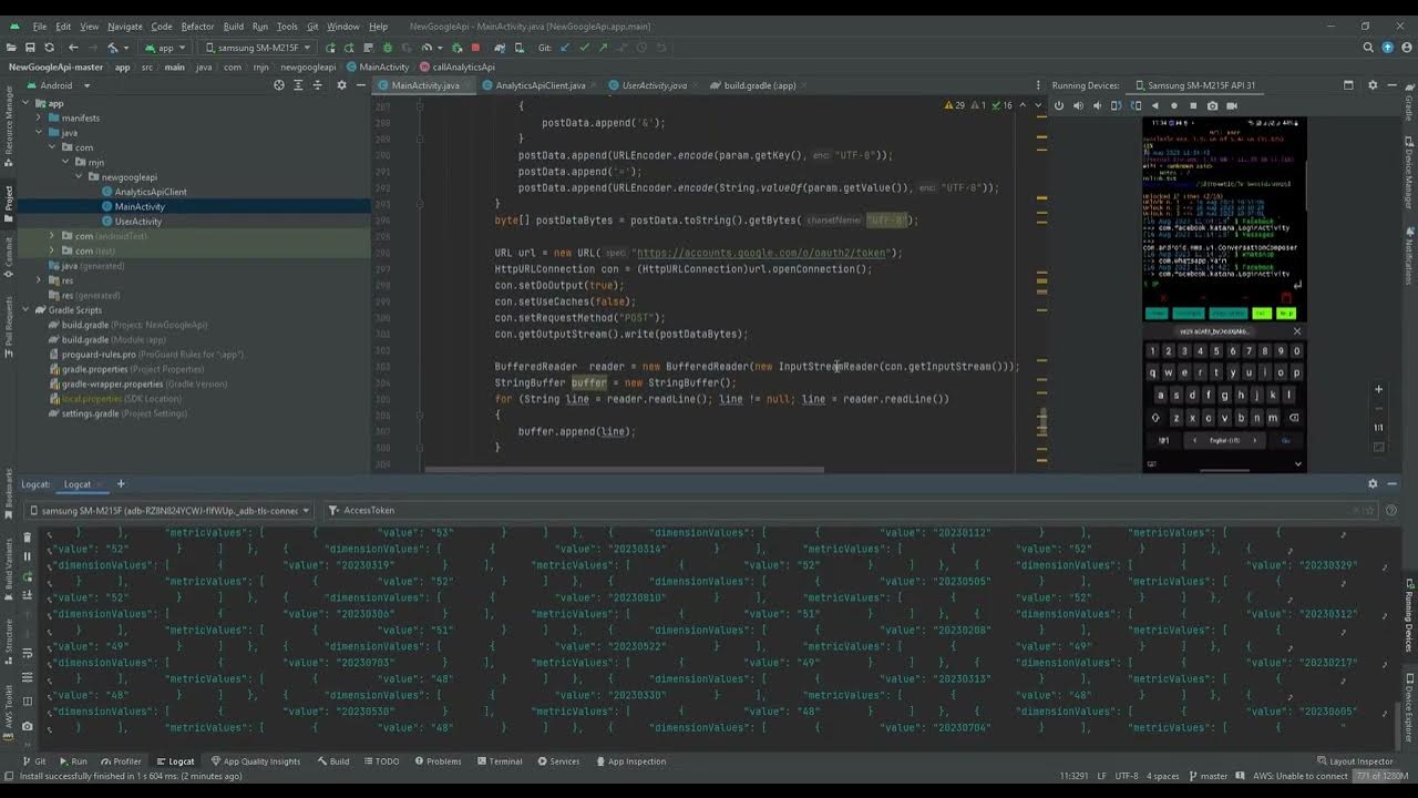 Google Analytics Api Call using android code and postman - YouTube