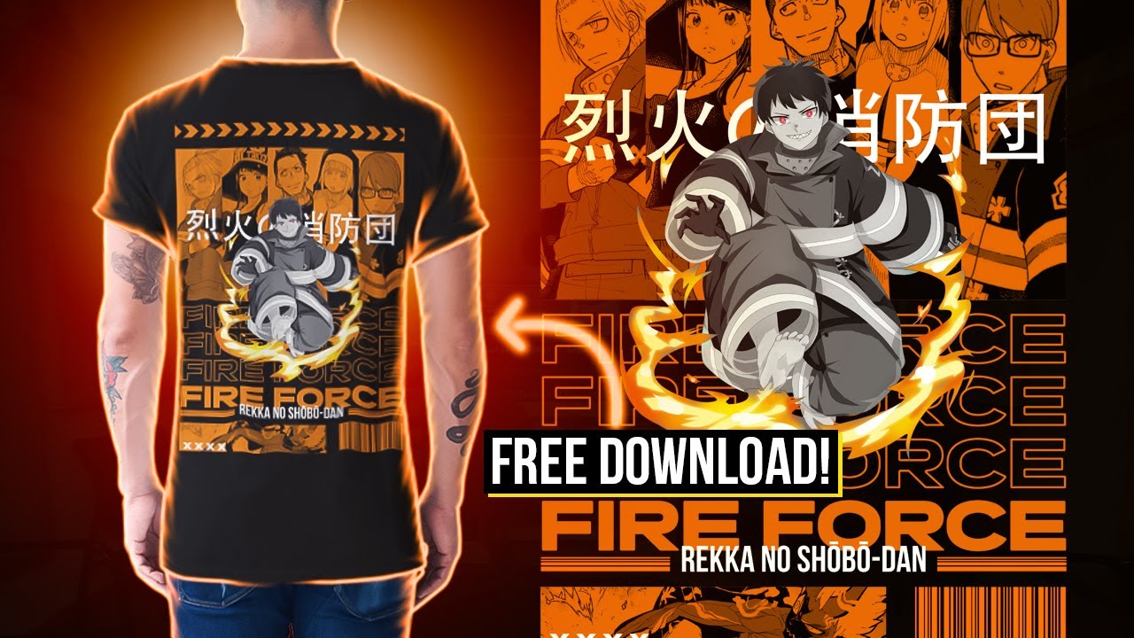 Fire Force Streetwear Shirt Design #animefanart - YouTube