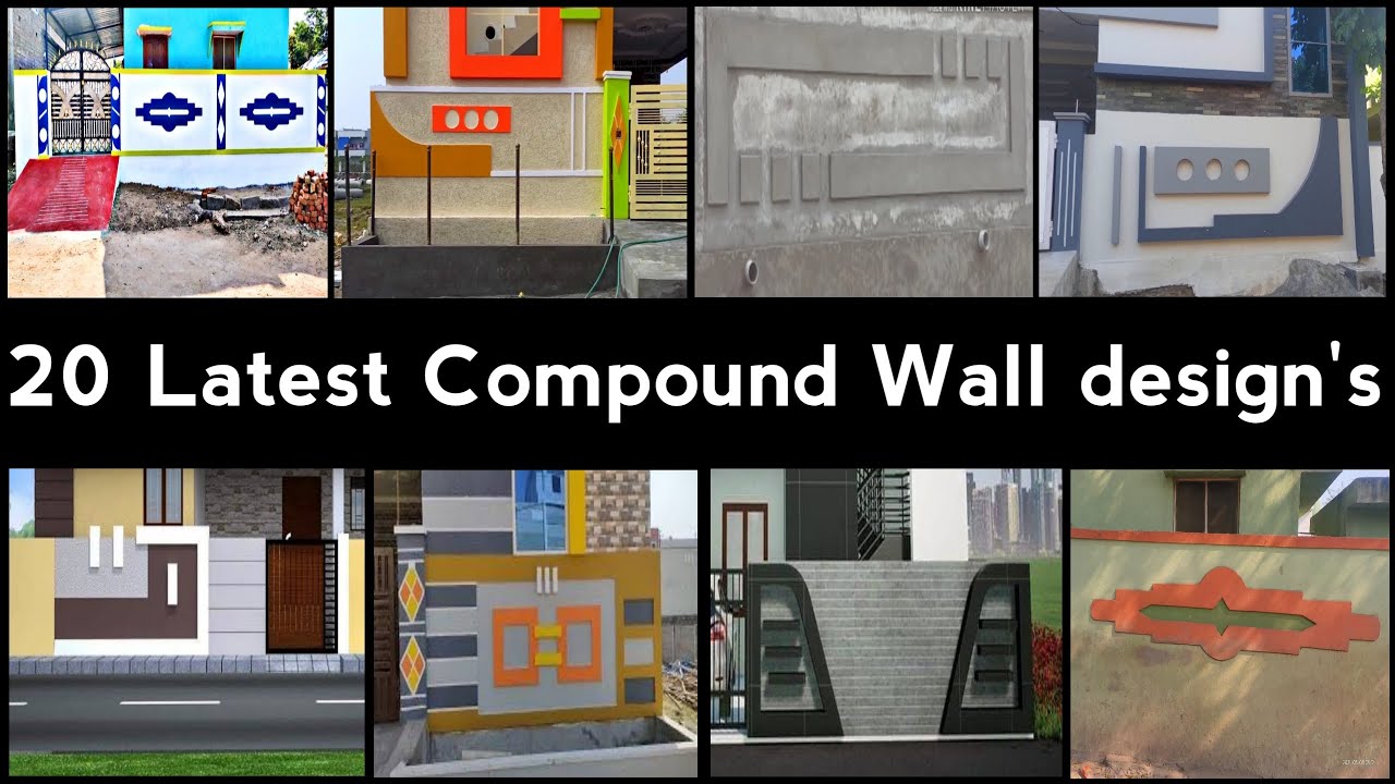 20 Latest Compound wall Design's village construction - YouTube