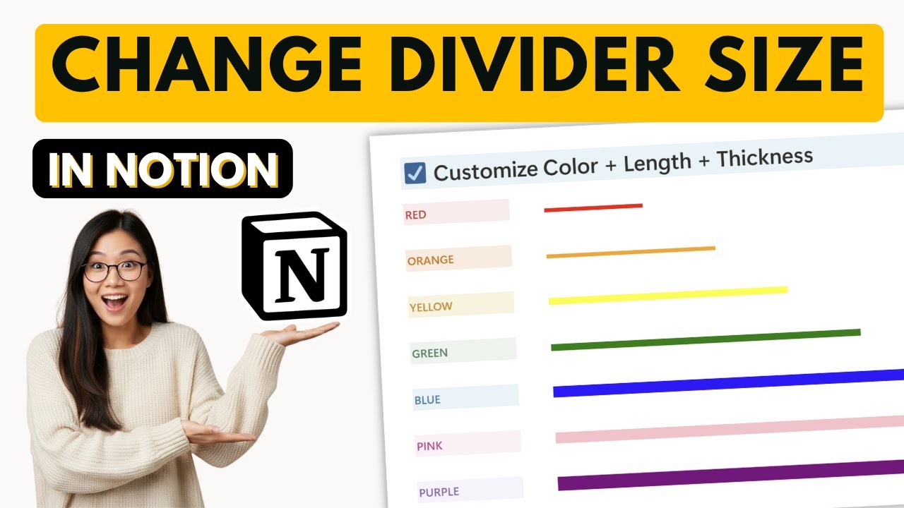 Custom Dividers in Notion: How To Change Color, Length & Thickness ...