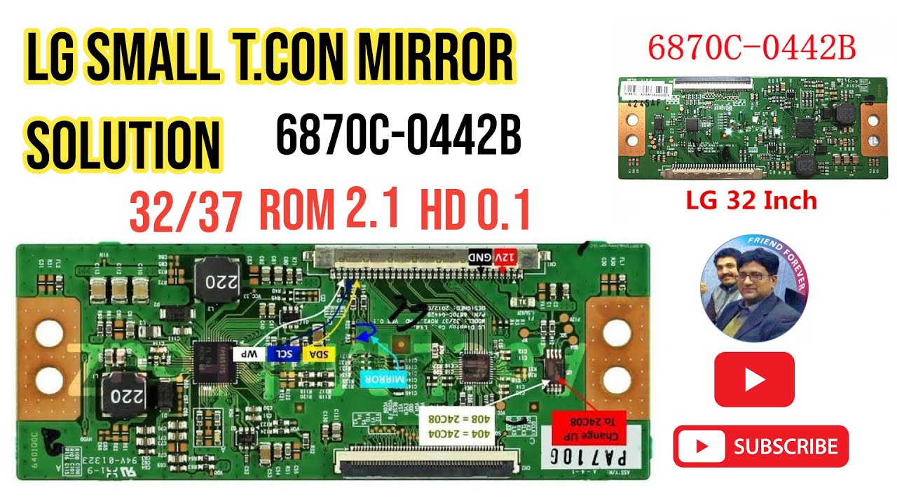 LG Small T.con Mirror Solution || 32/37 ROM 2.1 HD 0.1 - YouTube
