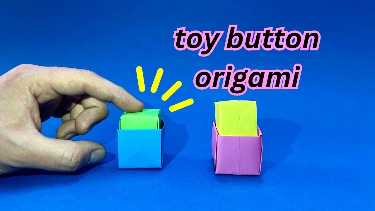 How to make MINI origami BUTTON TOY NO GLUE [origami pop it, origami ...
