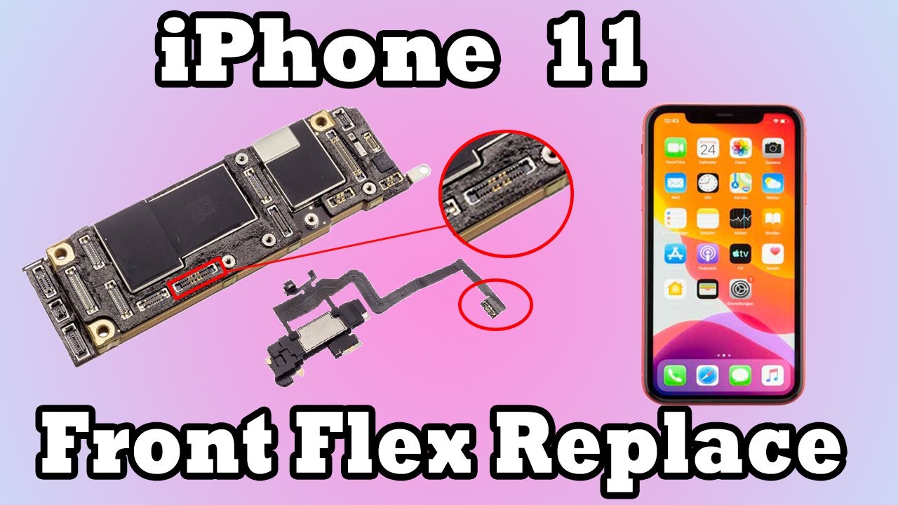 iPhone 11 Front Flex Connector replace, iphone 11 connector replacement ...