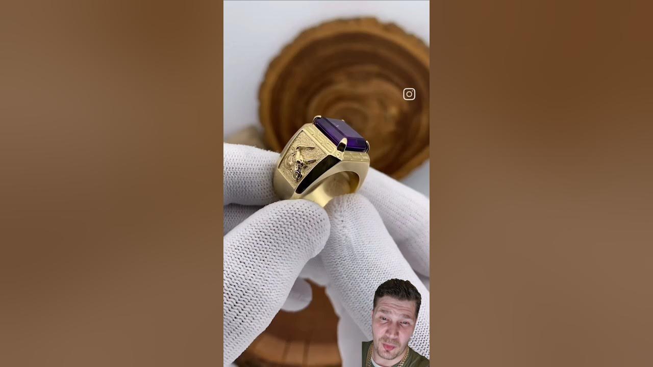 Subtle but 🔥 Solid Gold Gemstone Ring from Evrika Gold on IG! #shorts #gemstonering #amethyst # ...