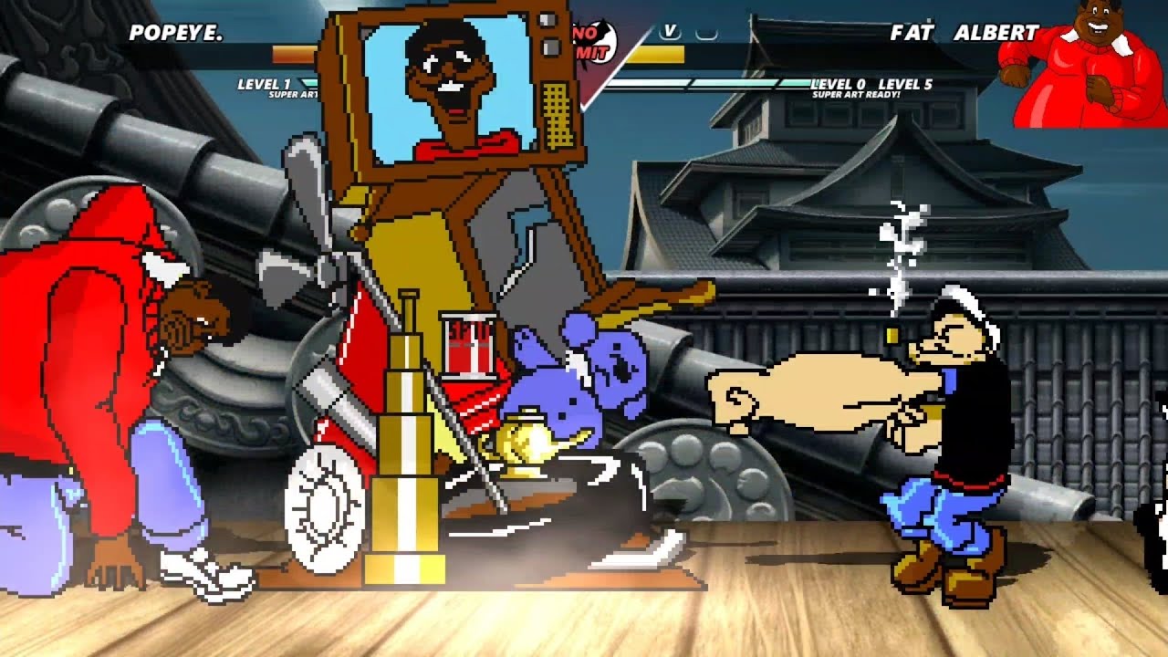 Popeye Vs FAT ALBERT - Highest Level Incredible Epic Fight! - YouTube