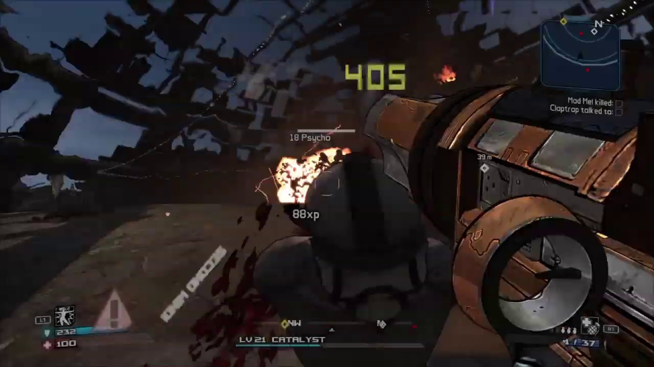 Mad Mel과의 대결 , 얖삽이 전법/ PS4 Borderlands 1® - YouTube