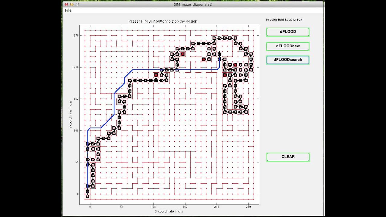 2011 Japan final - Simulation of Halfsize micromouse search - YouTube