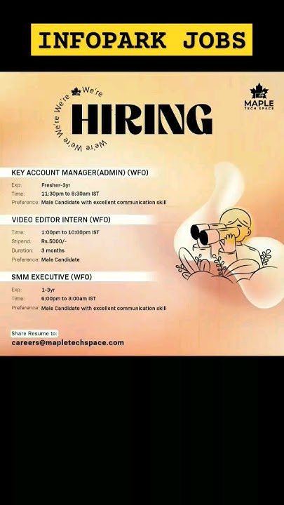 Infopark Jobs 🔥 Experience ആവശ്യമില്ല | Infopark job vacancy 2024 | Jobhunter - YouTube